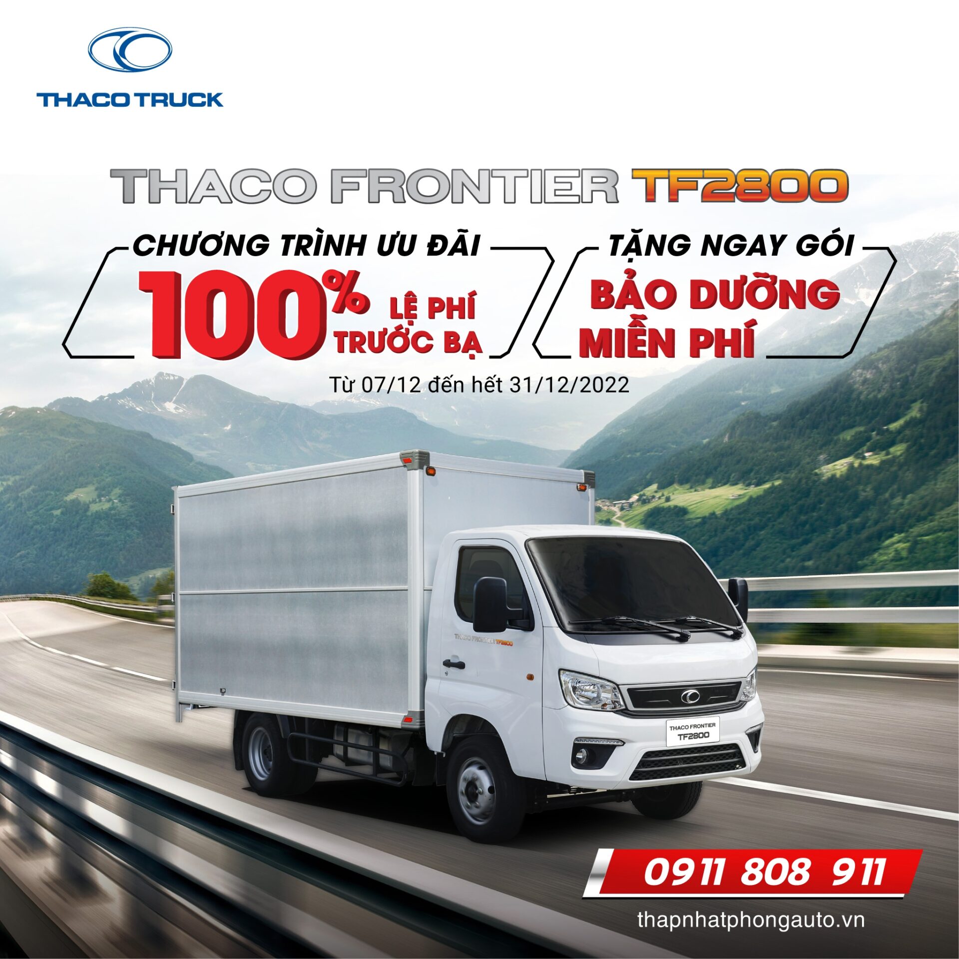 THACO FRONTIER TF2800 – ƯU ĐÃI LỚN NHẤT TRONG NĂM - THẬP NHẤT PHONG (AUTO)